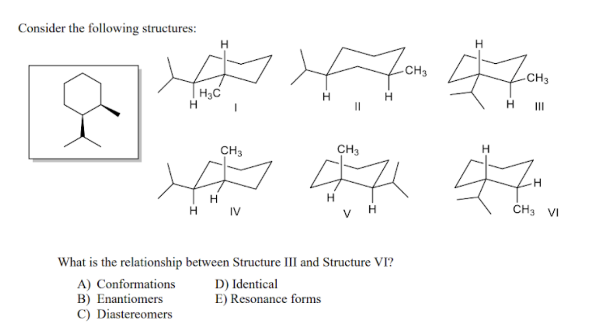 Solved What is the relationship between Structure III and | Chegg.com