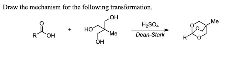 Solved Draw the mechanism for the following transformation. | Chegg.com