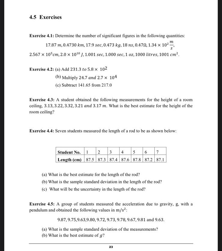 Solved 4.5 ﻿ExercisesExercise 4.1: Determine the number of | Chegg.com