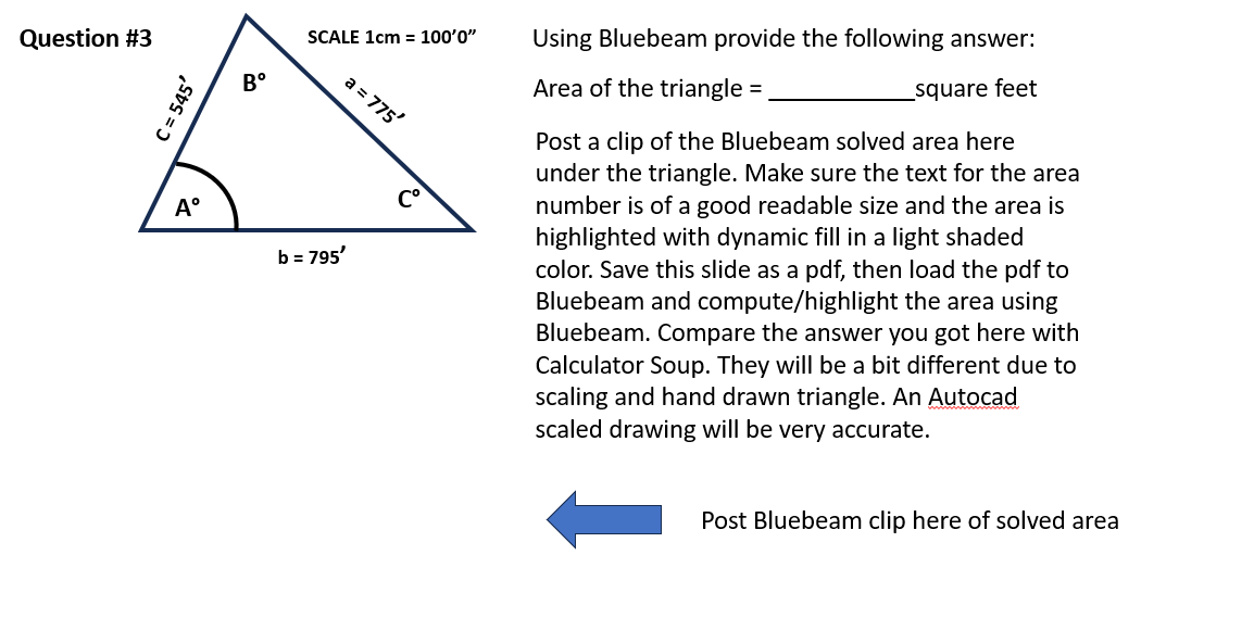 Solved Questi Using Bluebeam provide the following answer: | Chegg.com