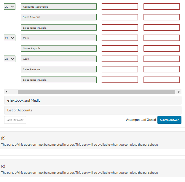 The parts of this question must be completed in | Chegg.com