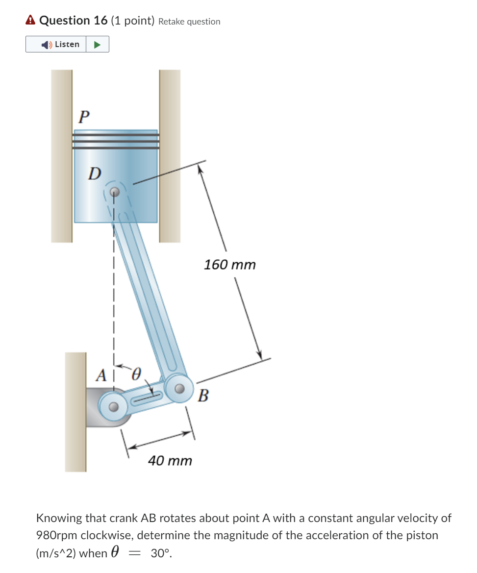 Solved A Question 16 (1 point) Retake question Knowing that | Chegg.com