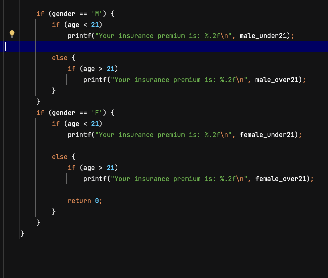 Solved What is wrong with my code? I cant get it to print an | Chegg.com