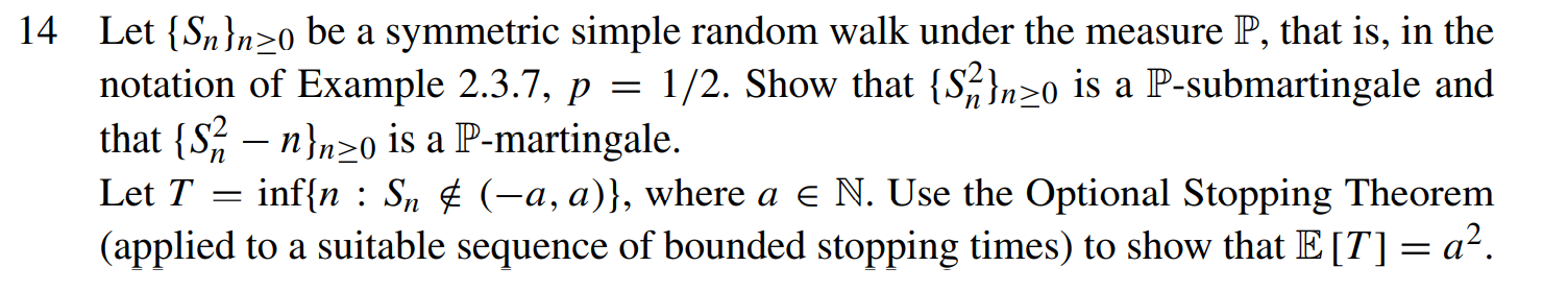 Solved > = 14 Let {Sn}nzo be a symmetric simple random walk | Chegg.com