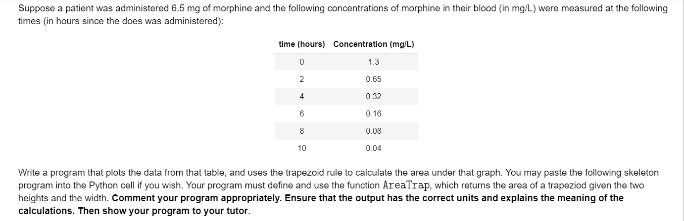 Solved from pylab import * def AreaTrap(y1, y2, wid): # | Chegg.com
