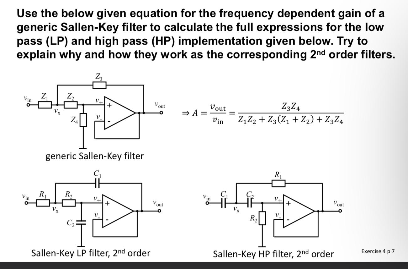 Solved How can a first order active bandpass filter be | Chegg.com