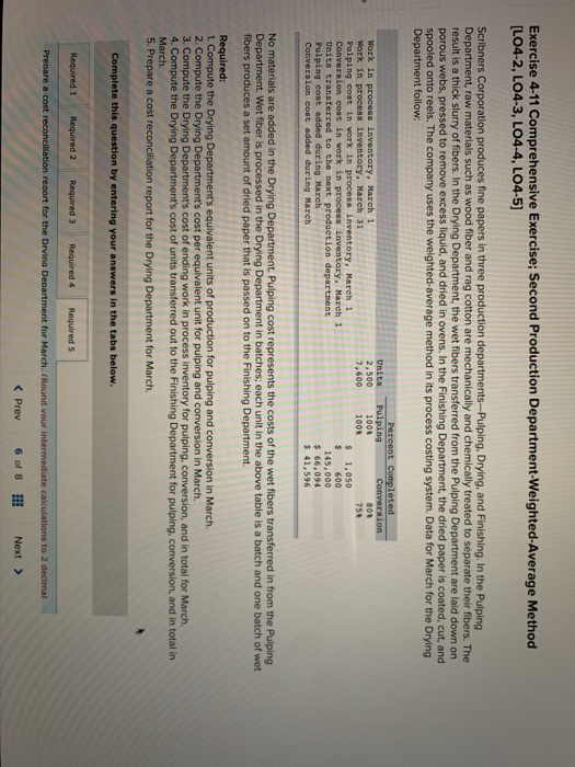Solved Exercise 4-11 Comprehensive Exercise; Second | Chegg.com