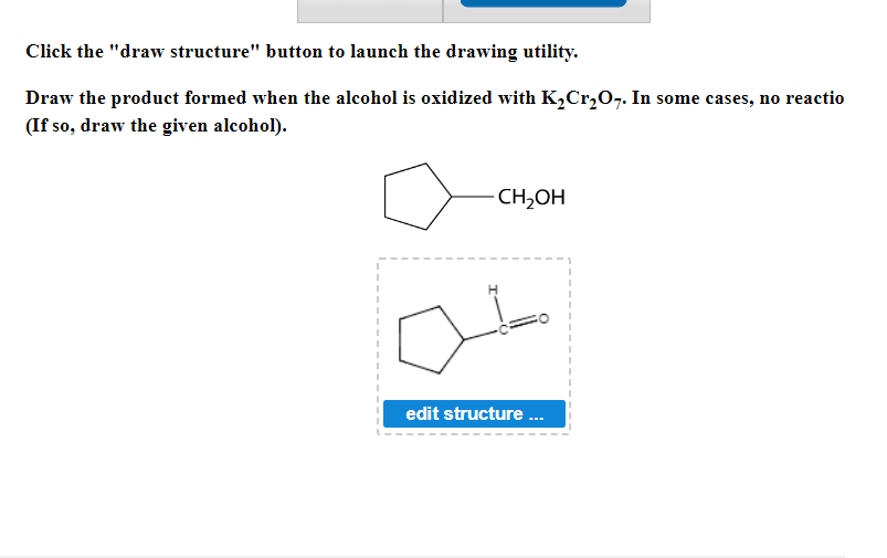 [Solved]: Click the "draw structure" button to lau