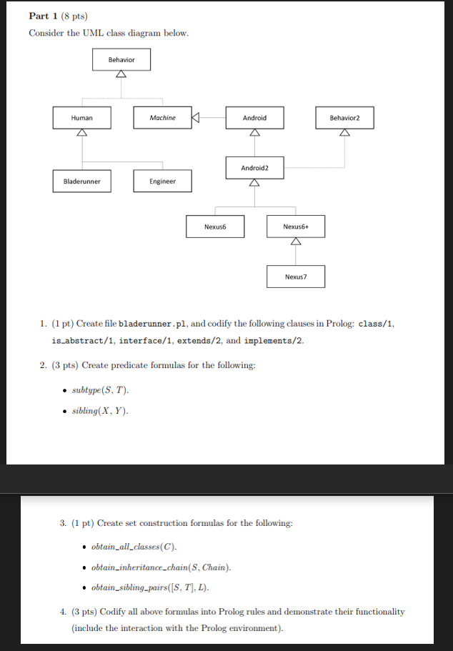 Solved 3. (1 ﻿pt) ﻿Create set construction formulas for the | Chegg.com