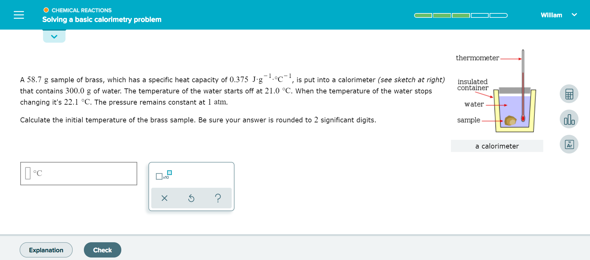 Solved O CHEMICAL REACTIONS Solving a basic calorimetry | Chegg.com
