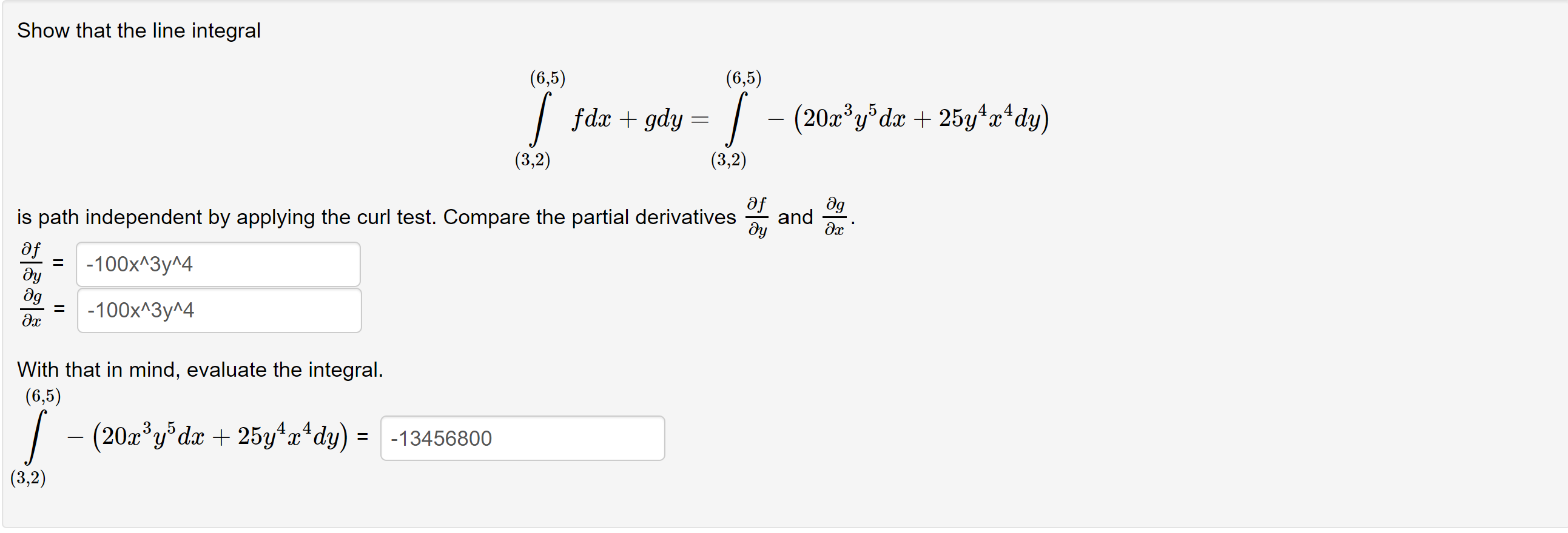 Solved Show that the line integral | Chegg.com