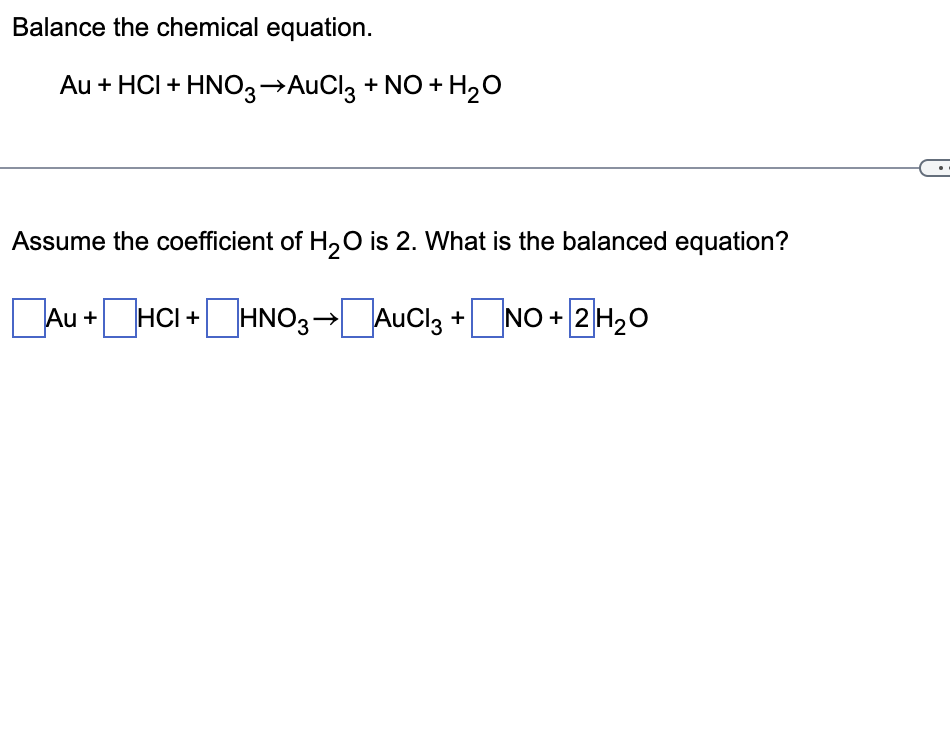 Solved Balance the chemical equation. | Chegg.com