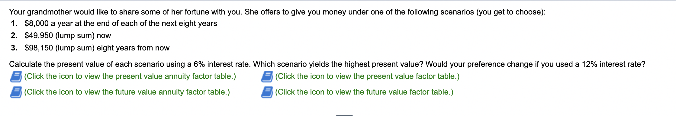 Solved Using a 6% interest rate, calculate the present | Chegg.com