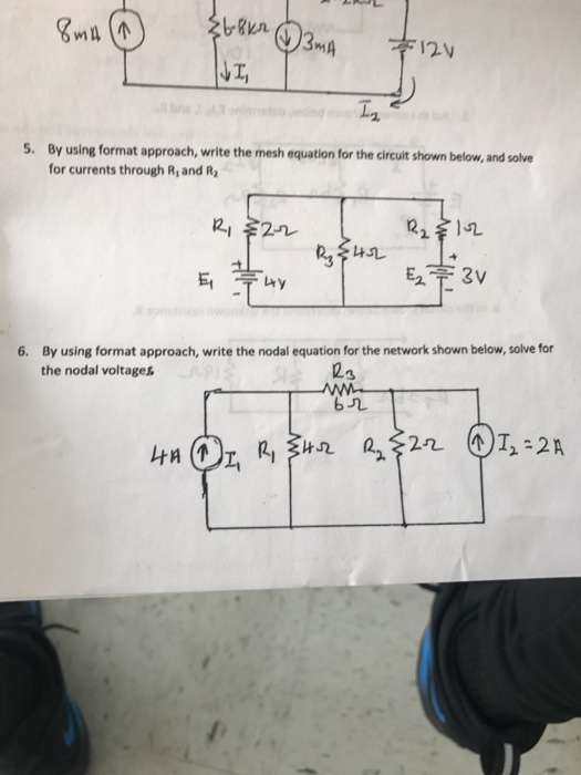 Solved By using format approach, write the mesh equation for | Chegg.com
