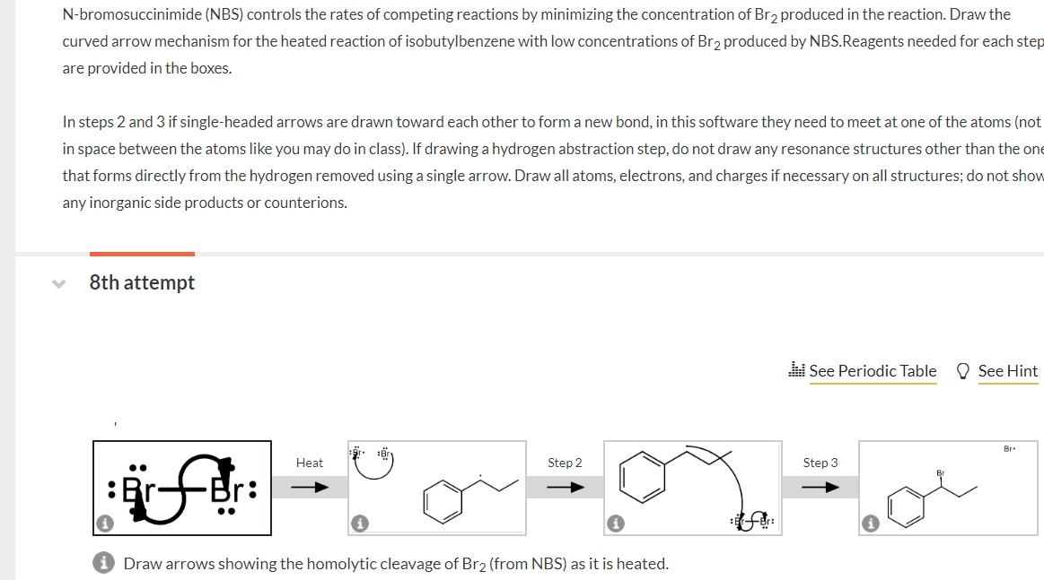 Solved N-bromosuccinimide (NBS) controls the rates of | Chegg.com
