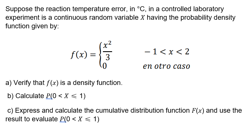 [Solved]: Suppose the reaction temperature error, in C, in