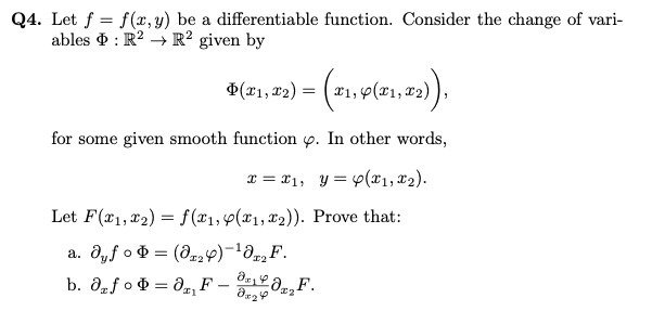 Solved 4 Let F F X Y Be A Differentiable Function