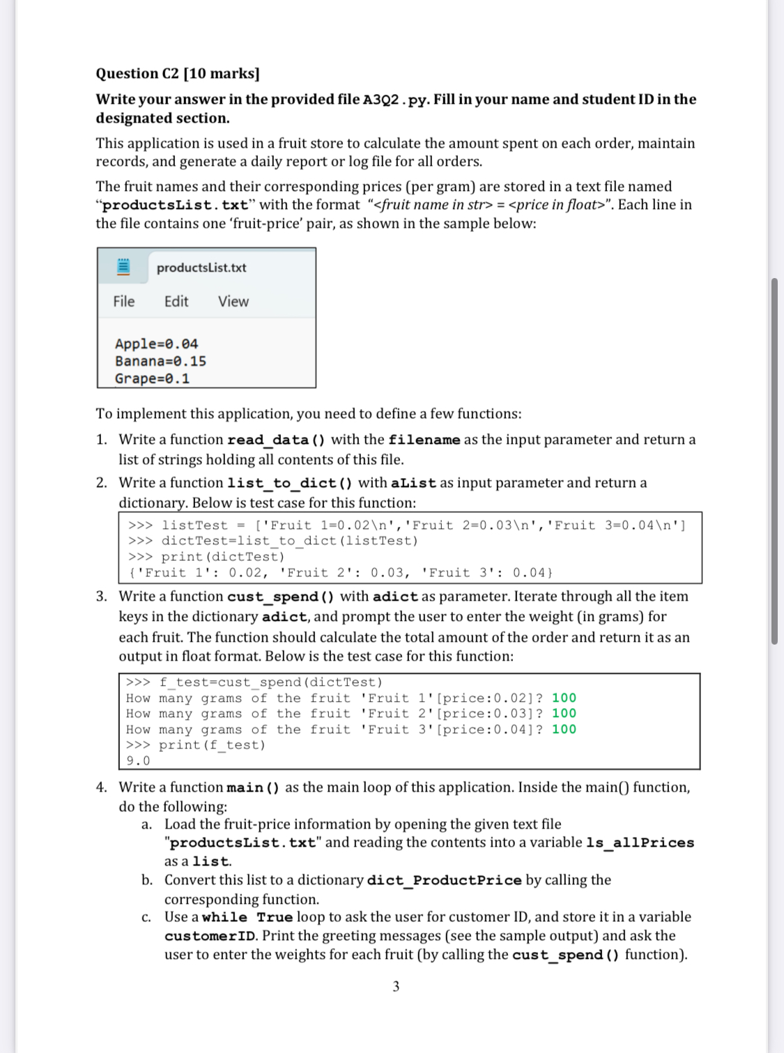 Solved Question C2 [10 ﻿marks]Write your answer in the | Chegg.com