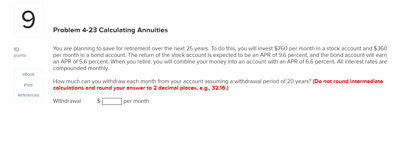 Solved Problem 4-23 Calculating Annuities 10 points You are | Chegg.com