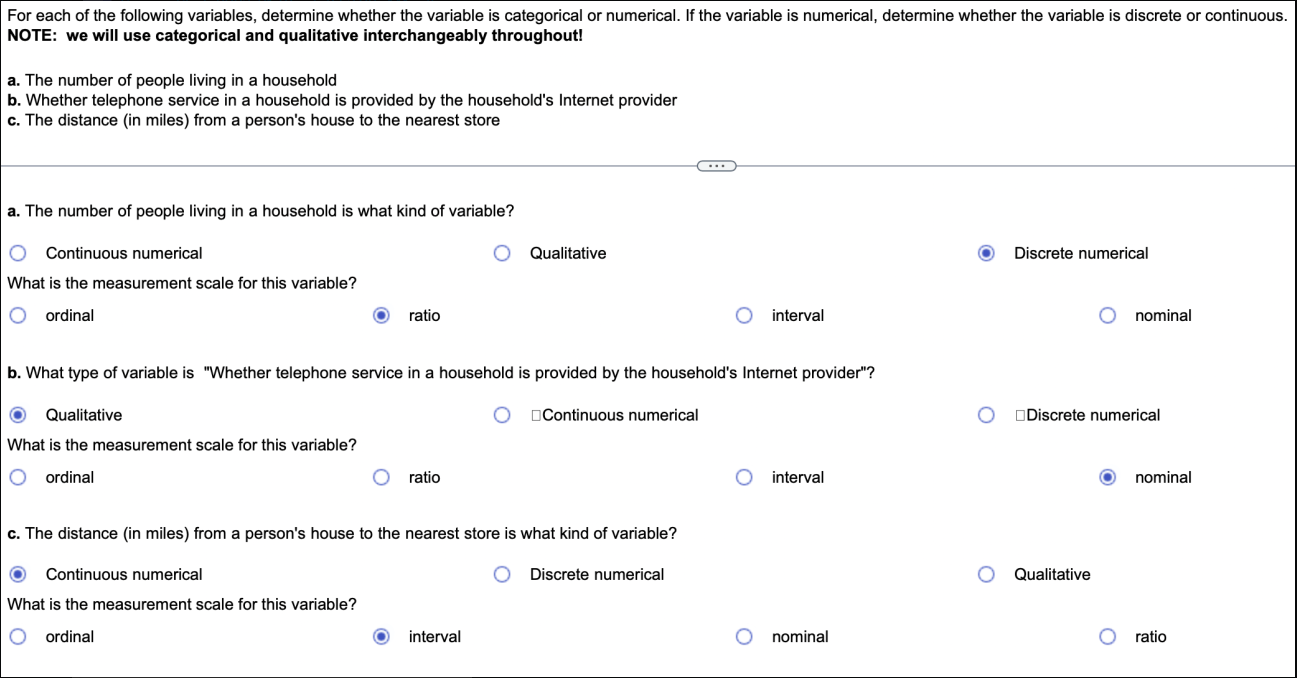 Solved For each of the following variables, determine | Chegg.com