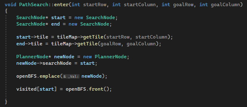 Solved Been trying to create a breadth first search | Chegg.com