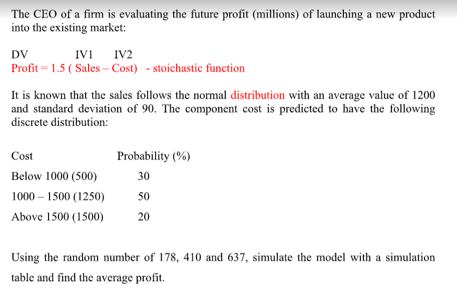 show steps and make table to show probability, sales, | Chegg.com