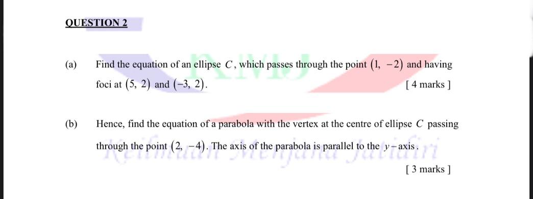 Solved (a) Find the equation of an ellipse C, which passes | Chegg.com