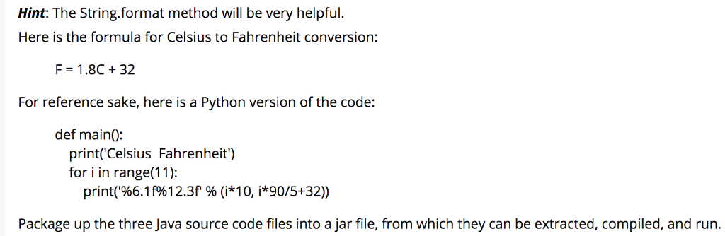Solved Converter.java contains one method: c2f. Double.java | Chegg.com