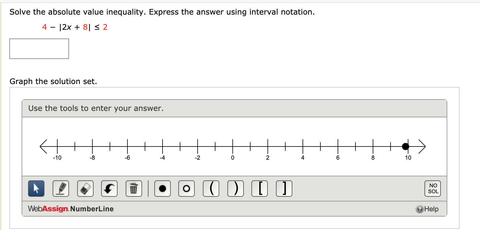 Solved Solve the absolute value inequality. Express the | Chegg.com