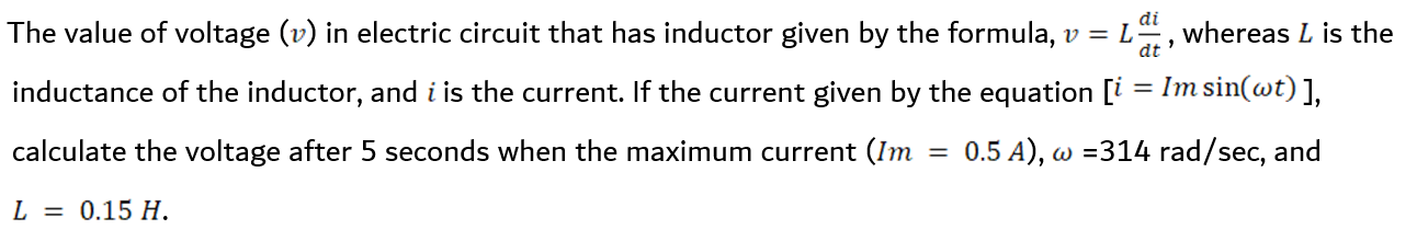 Solved The value of voltage (v) in electric circuit that has | Chegg.com