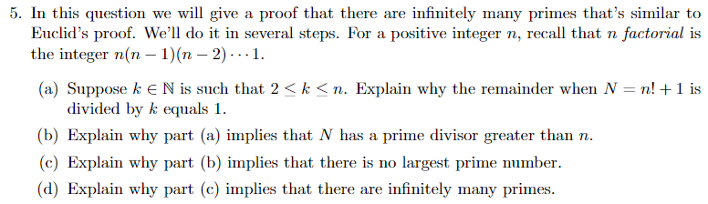 Solved 5. In this question we will give a proof that there | Chegg.com
