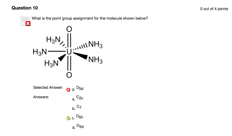 Solved Can someone explain to me why the point group for | Chegg.com