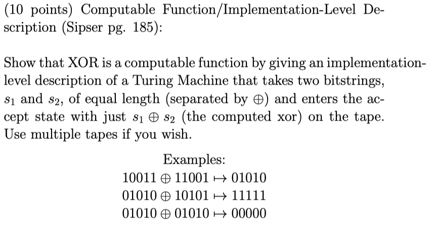 Solved (10 points) Computable Function/Implementation-Level | Chegg.com