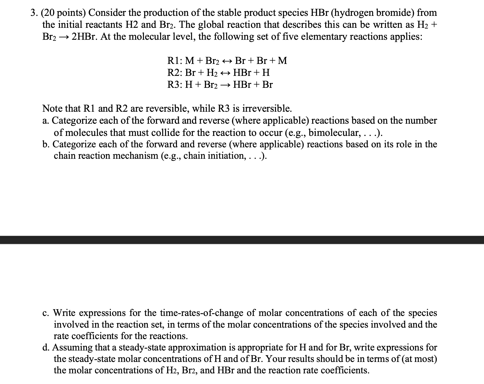 Solved (20 points) Consider the production of the stable | Chegg.com