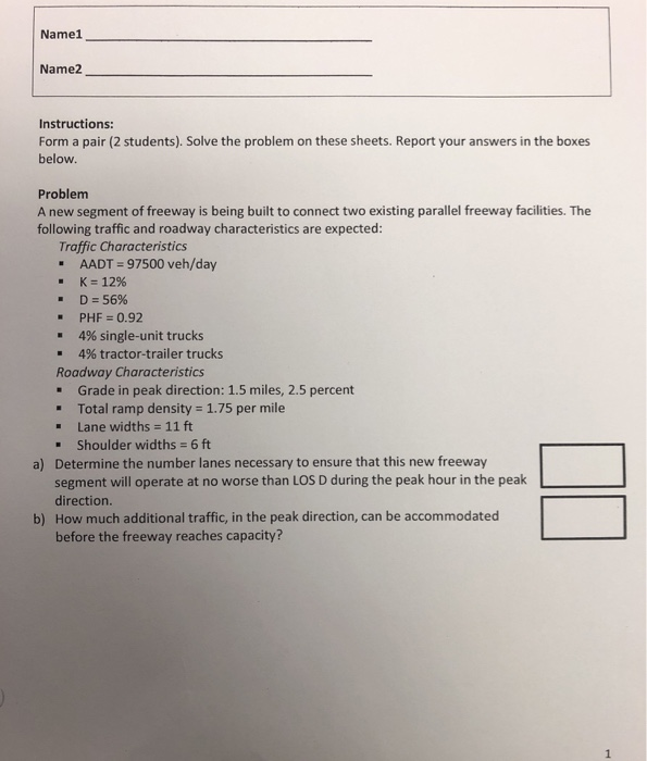 Solved Problem: A new segment of freeway is being built to | Chegg.com