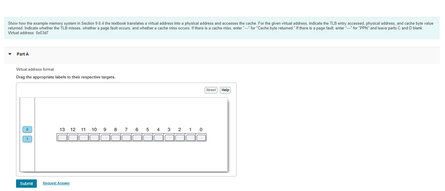 Solved Show how the example memory system in Section 9.6.4 | Chegg.com
