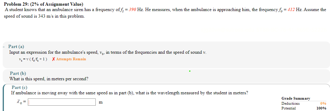 Solved Problem 29: (2% ﻿of Assignment Value)A student knows | Chegg.com