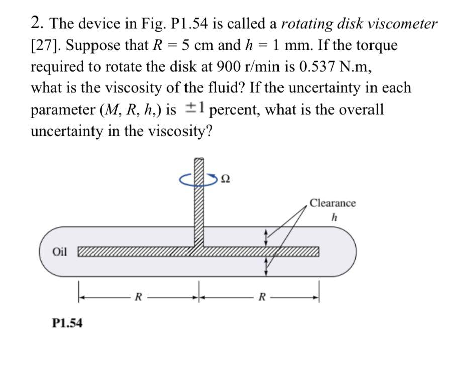 Solved 2. The device in Fig. P1.54 is called a rotating disk | Chegg.com