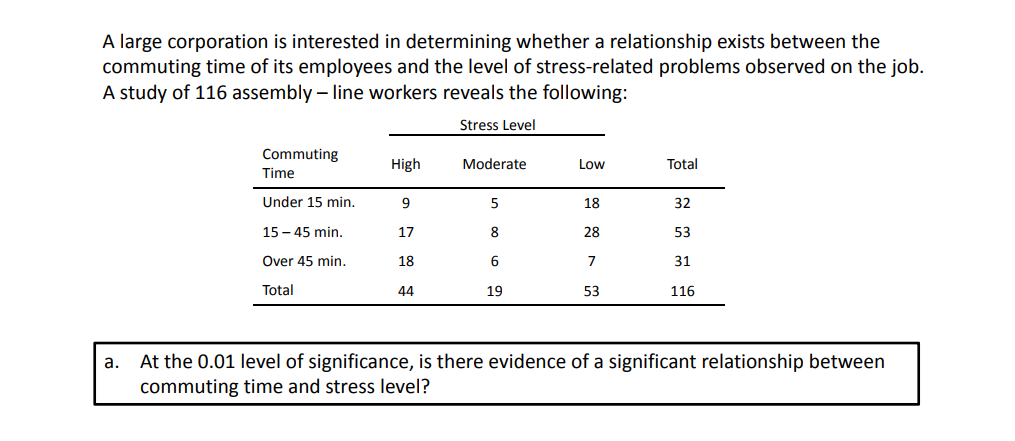Solved A large corporation is interested in determining | Chegg.com