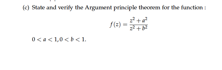 Solved (c) State and verify the Argument principle theorem | Chegg.com