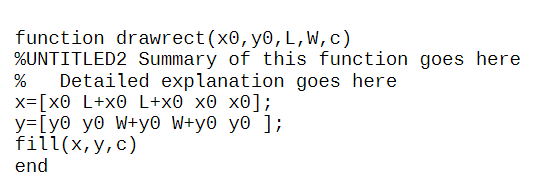 Solved Project Statement: Using the functions "drawrect" and | Chegg.com