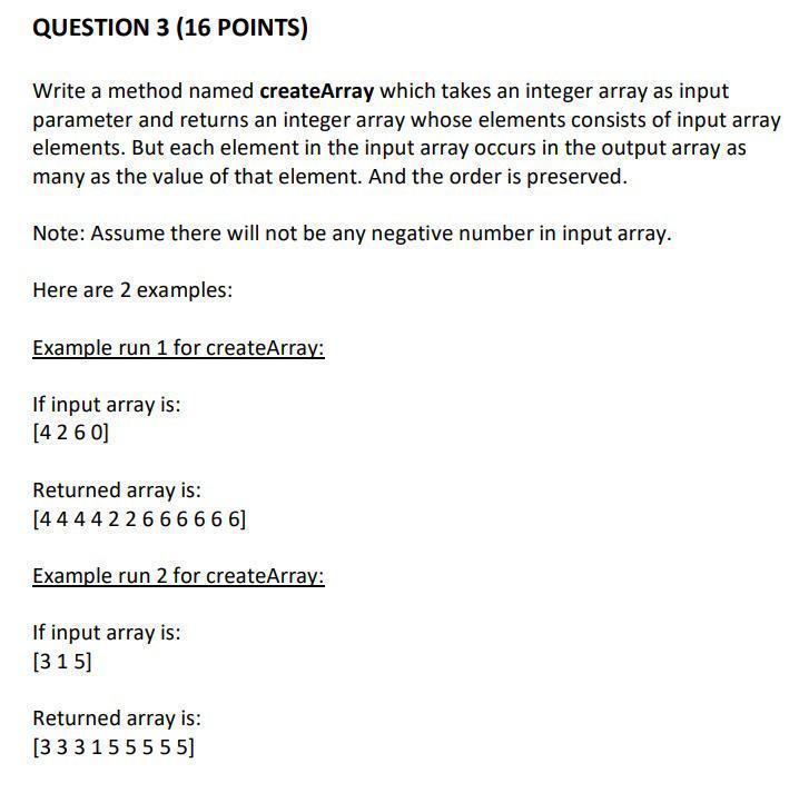 Solved QUESTION 3 (16 POINTS) Write a method named | Chegg.com