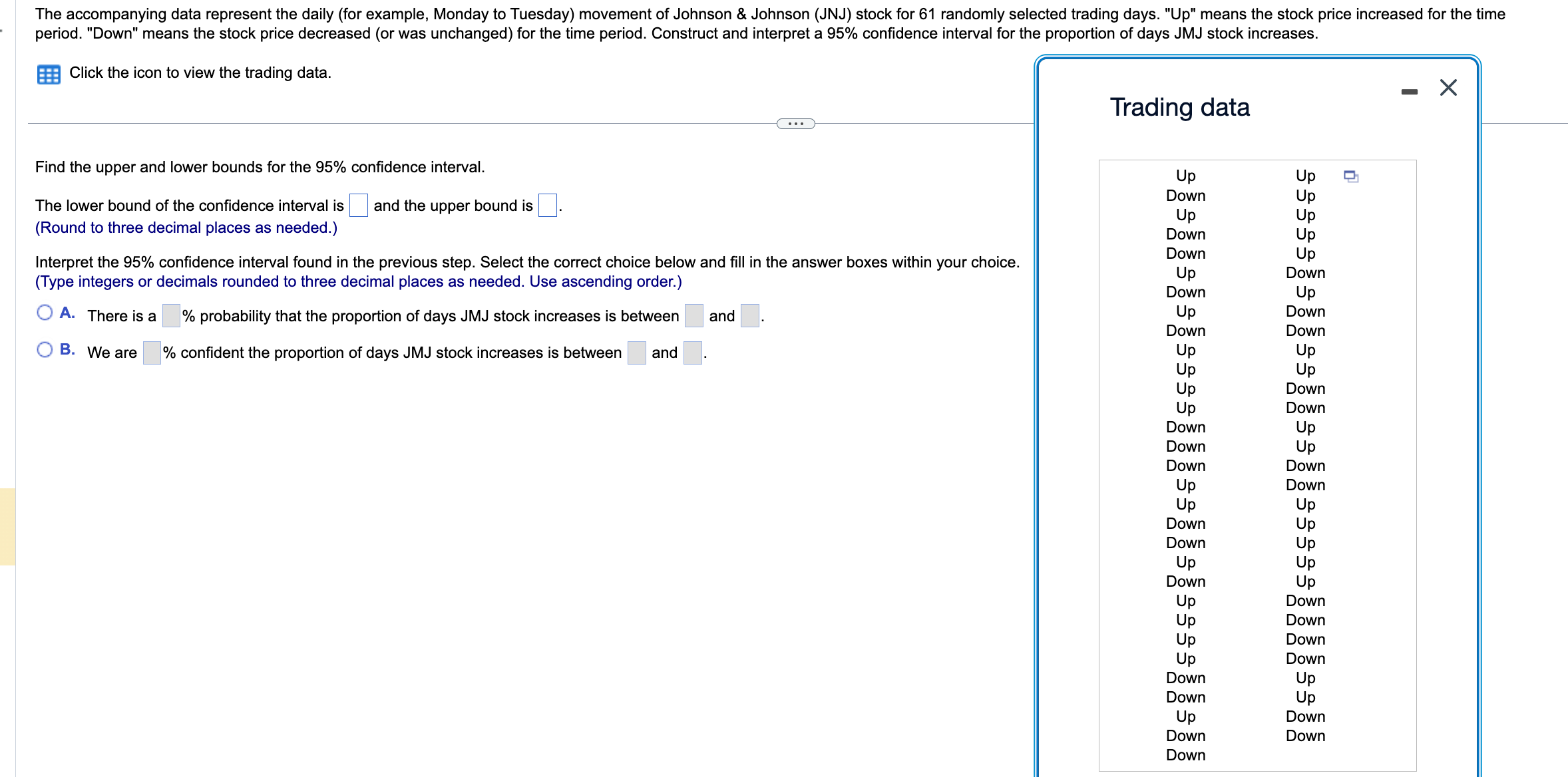 Solved Find the upper and lower bounds for the 95% | Chegg.com