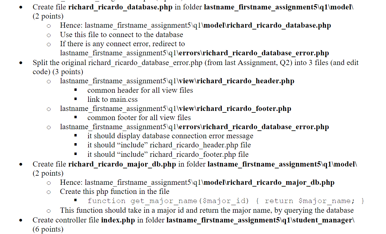 Solved Question 1-MVC: PHP Chapter 5, eg010 step 1 (20 | Chegg.com