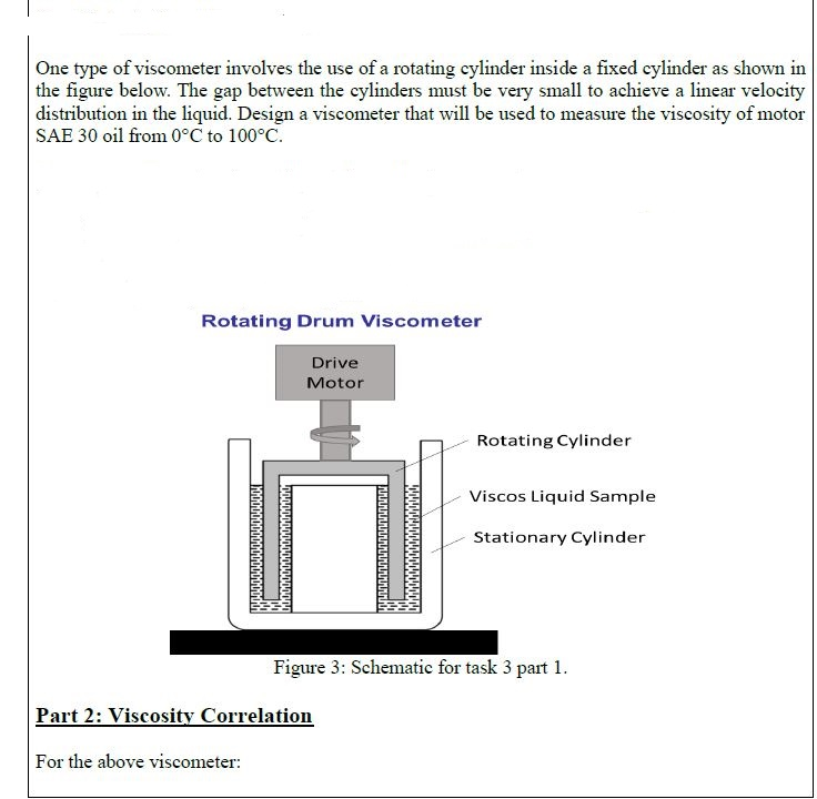 One type of viscometer involves the use of a rotating | Chegg.com