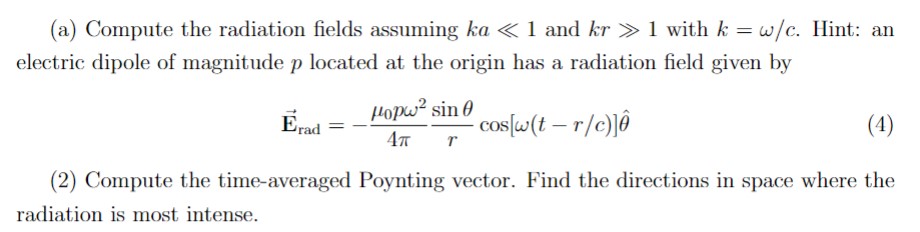Solved A quadrupole radiator consists of three point | Chegg.com