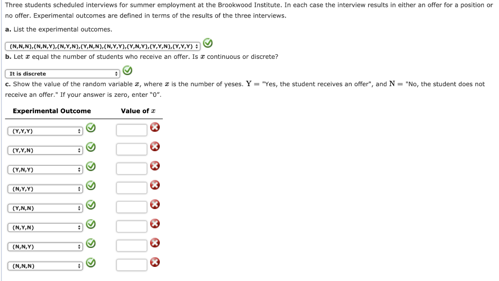 Solved Three students scheduled interviews for summer | Chegg.com