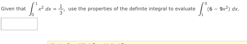 Solved Given that int_(0)^(1)x^(2)dx=(1)/(3), use the | Chegg.com