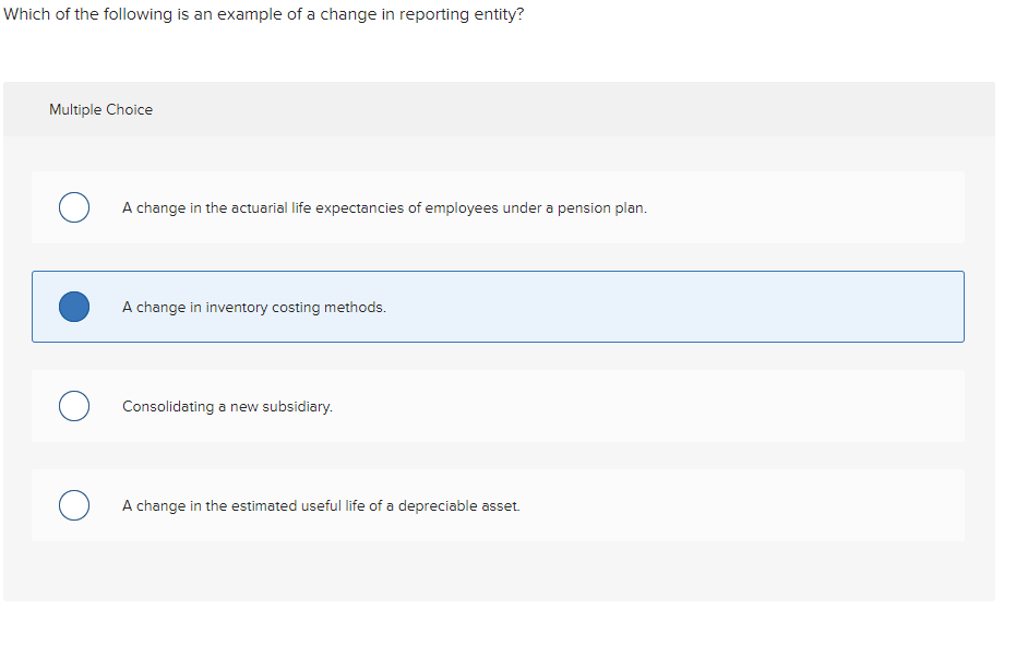Solved Which of the following is an example of a change in | Chegg.com