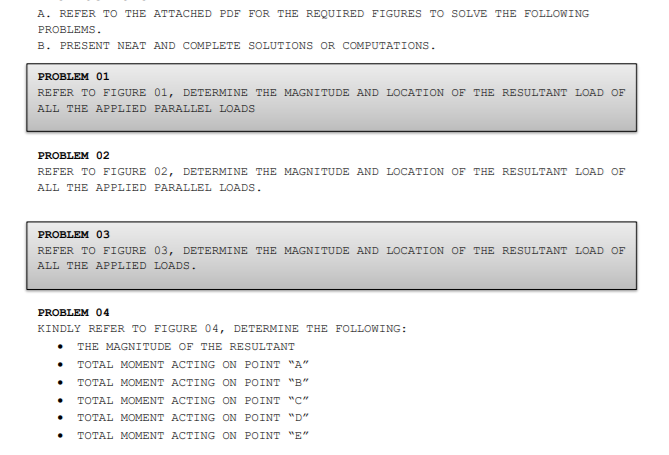 Solved A. REFER TO THE ATTACHED PDF FOR THE REQUIRED FIGURES | Chegg.com